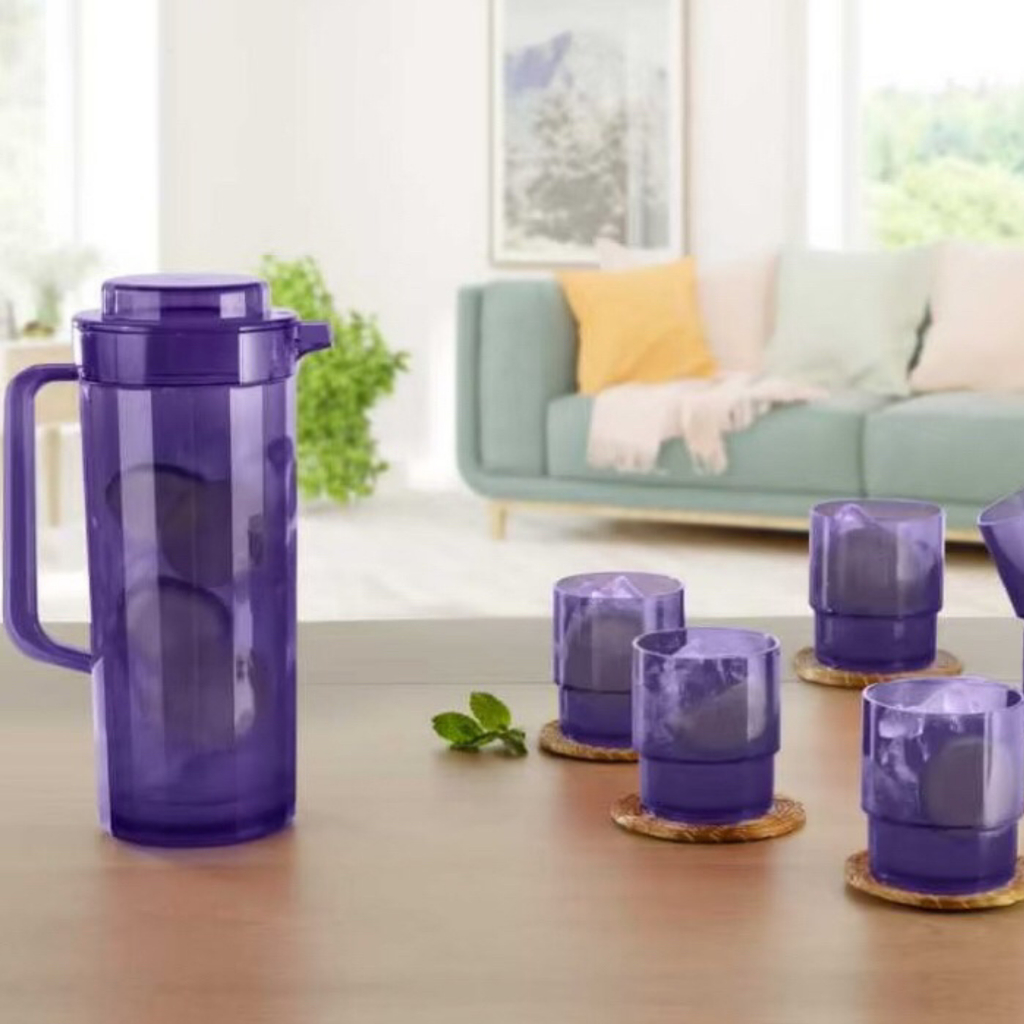 Tupperware Kit Jarra Premier + 4 Copos Policarbonato | Shopee Brasil