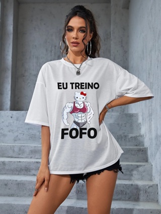 Camiseta Eu Treino Fofo Unissex Hello Kitty Maromba Musculosa | Shopee ...