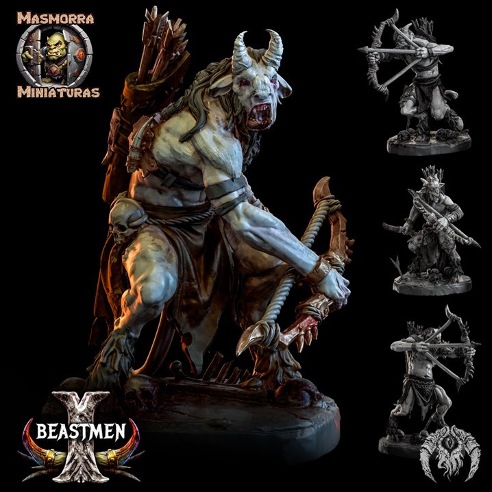 Kit Miniaturas RPG - Demónios Cabras Arqueiros | Archer Capra Demons (4 ...