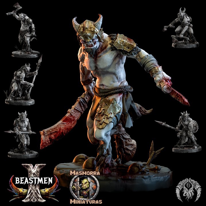 Kit Miniaturas RPG - Demônios Cabras Guerreiros | Warrior Capra Demons ...