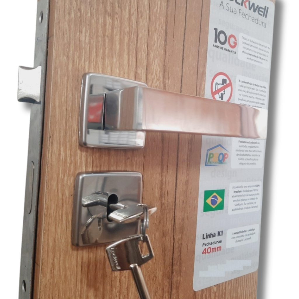 Fechadura Lockwell Set 40mm Interna Cromada | Shopee Brasil