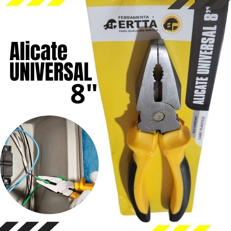 ALICATE UNIVERSAL MULTIUSO Eletricista 8 | Shopee Brasil