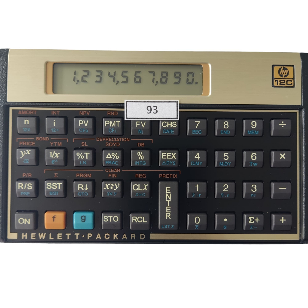 Calculadora Financeira Hp 12c Gold Português Modelo 93 | Shopee Brasil