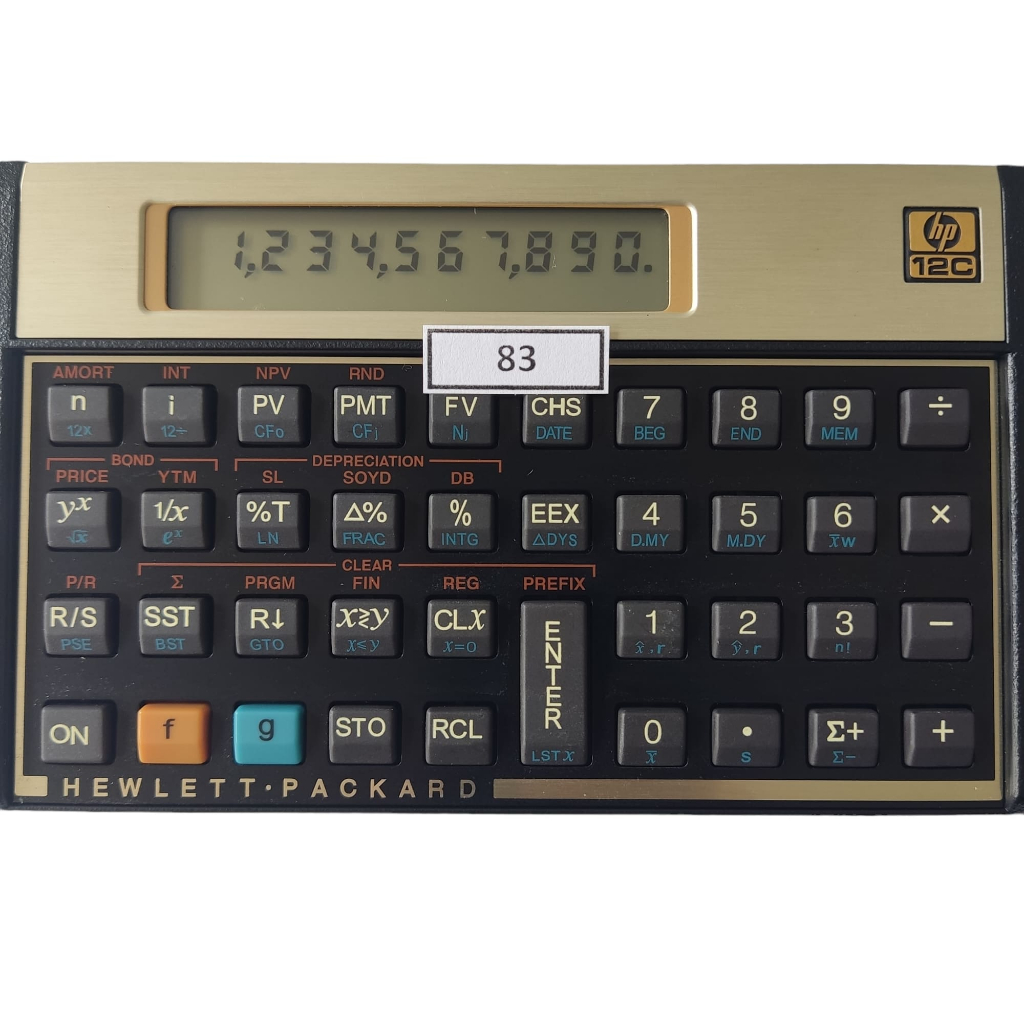 Calculadora Financeira Hp 12c Gold Português Modelo 83 | Shopee Brasil