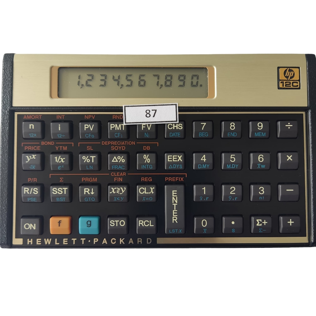 Calculadora Financeira Hp 12c Gold Português Modelo 87 | Shopee Brasil