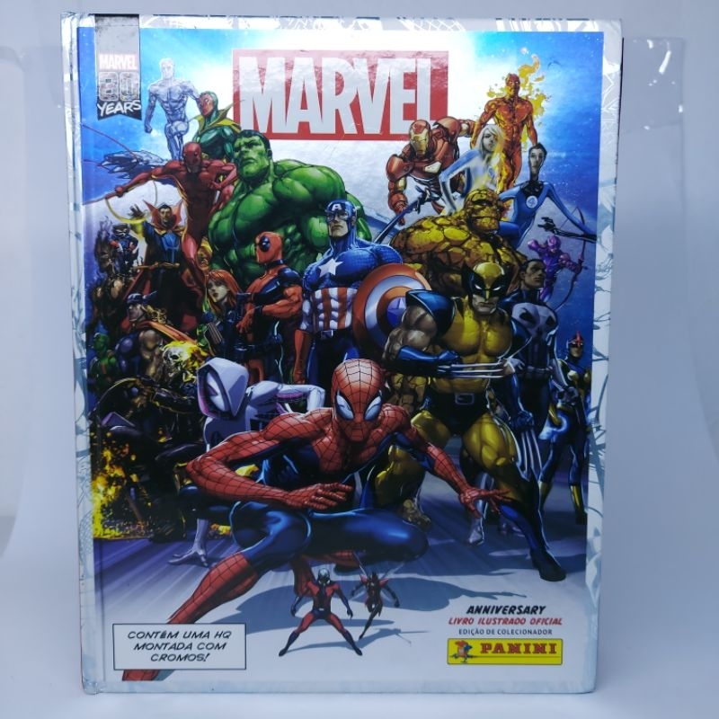 Album de figurinhas capa dura Marvel 80 anos | Panini | Shopee Brasil