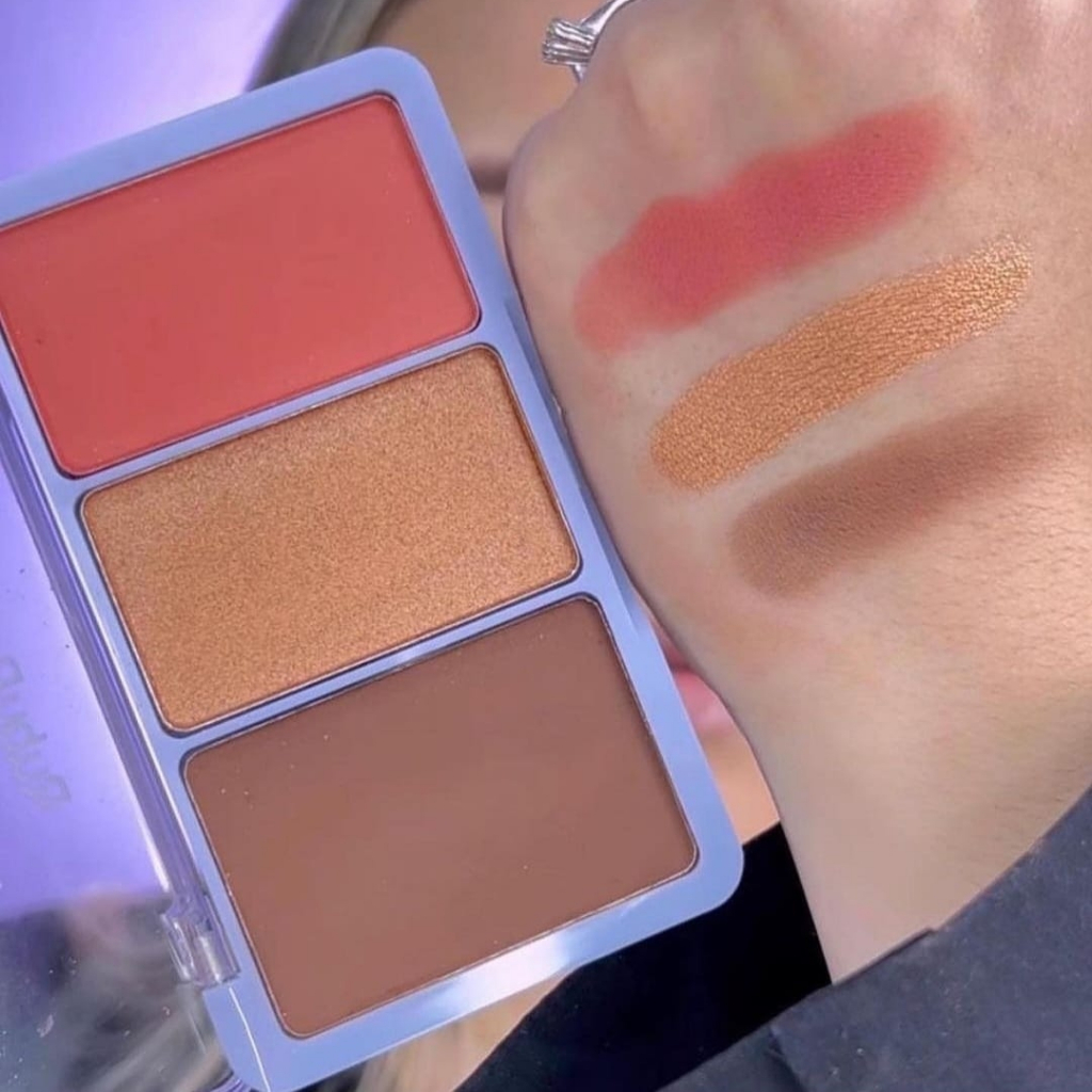 Paleta Trio Contorno Iluminador Blush Feels Mood - Ruby Rose | Shopee Brasil