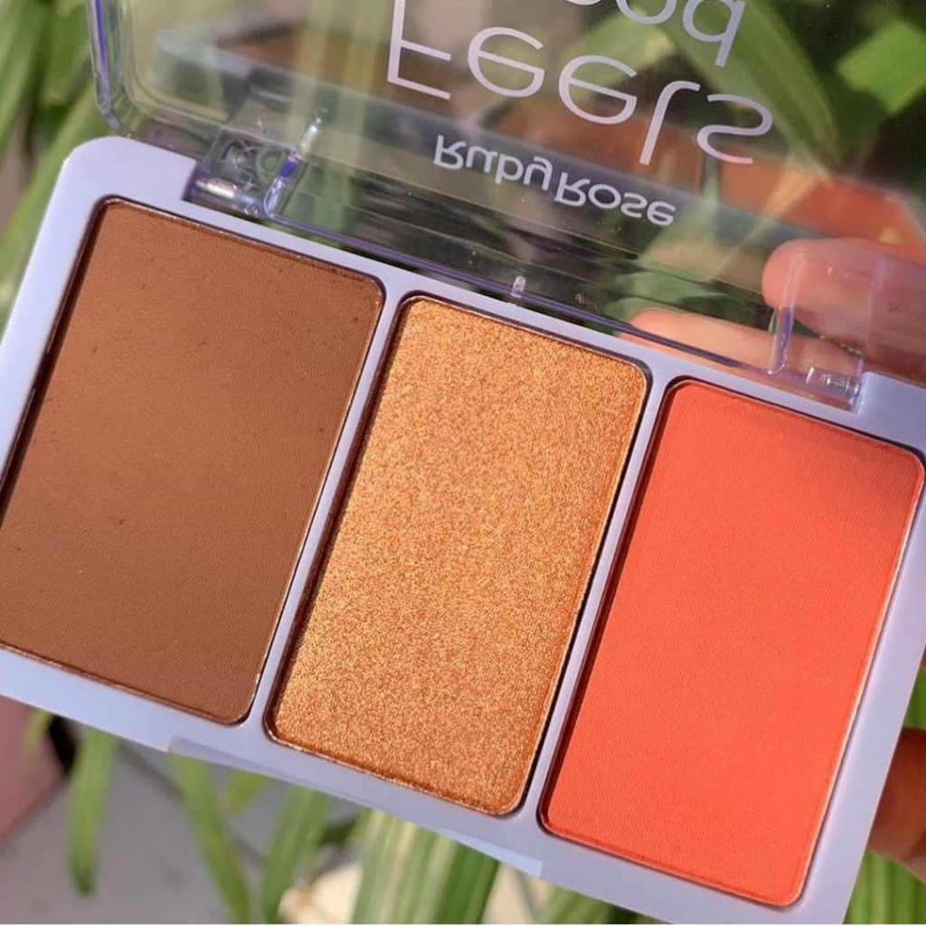 Paleta Trio Contorno Iluminador Blush Feels Mood - Ruby Rose | Shopee Brasil