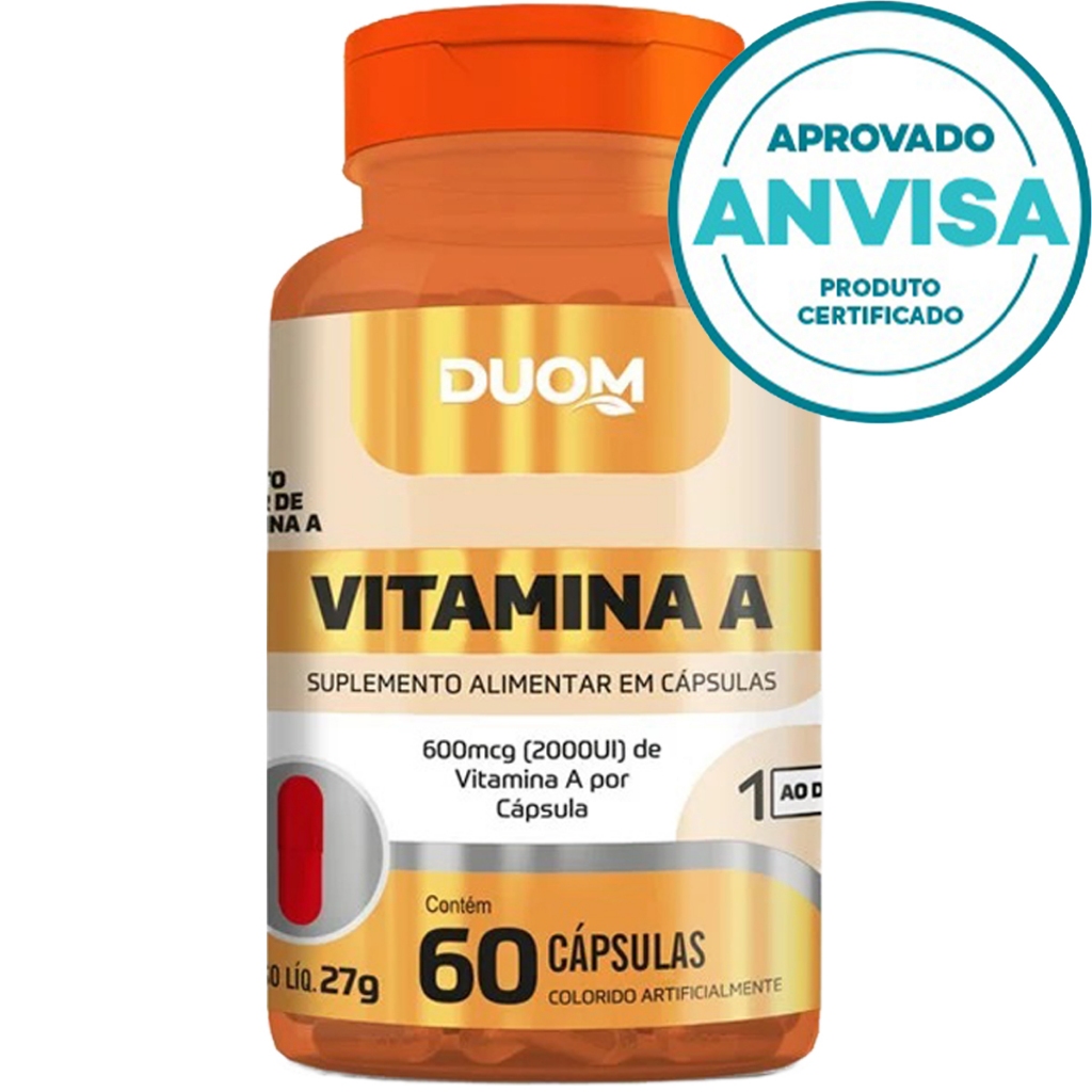 Vitamina A - 60 Cápsulas 450mg - Duom | Shopee Brasil