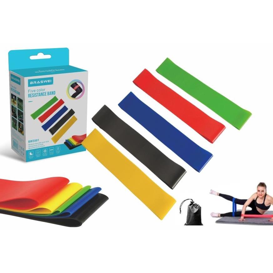 Kit 5 Mini Bands Faixas Funcional Exercícios Fitness Multifuncional e ...
