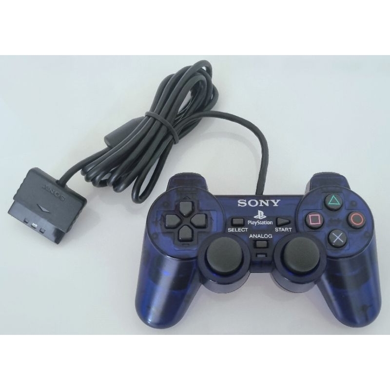 Controle de Playstation 2 (PS2) Midnight Blue Original | Shopee Brasil