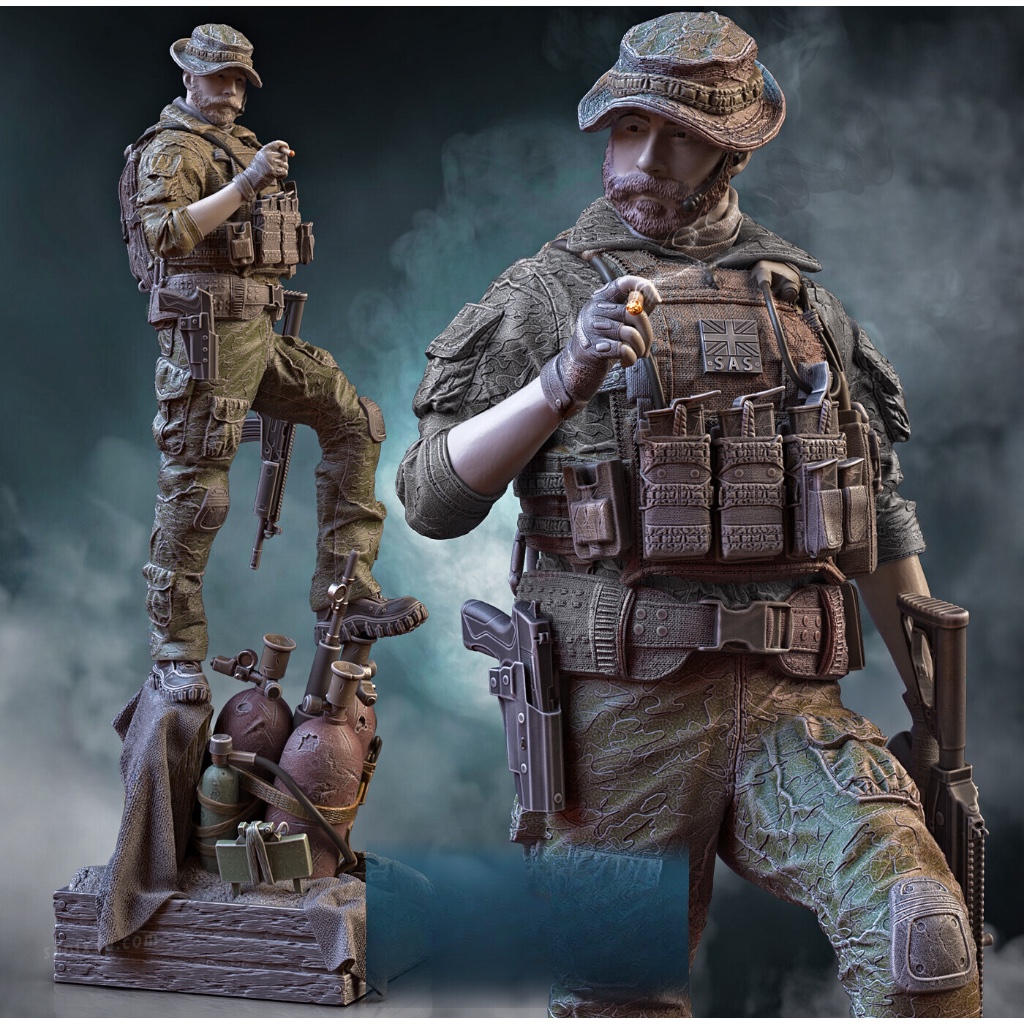 Action Figure Captain Price - Call of Duty modelado por Sanix (SEM ...