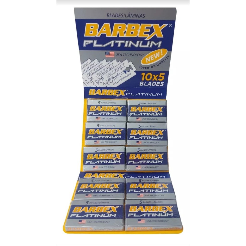 Lâmina de barbear Barbex kit 10 cartelas com 50 unidades | Shopee Brasil