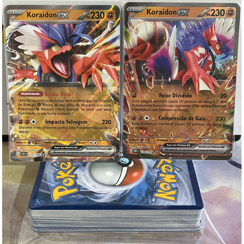 Deck Pokémon Lutador c/ 2x Koraidon EX | Shopee Brasil
