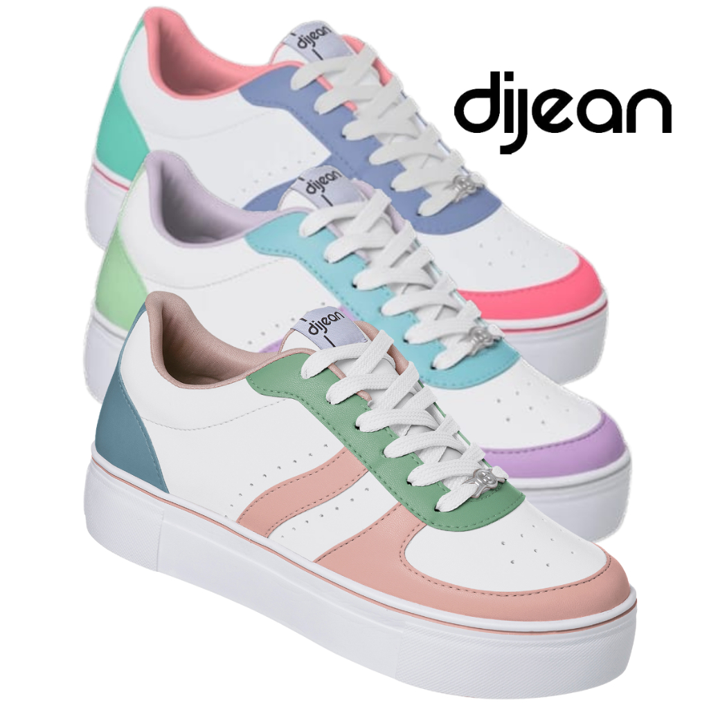 Tenis Dijean Original Feminino Tenis Casual Multicolor Fashion Cadarço ...