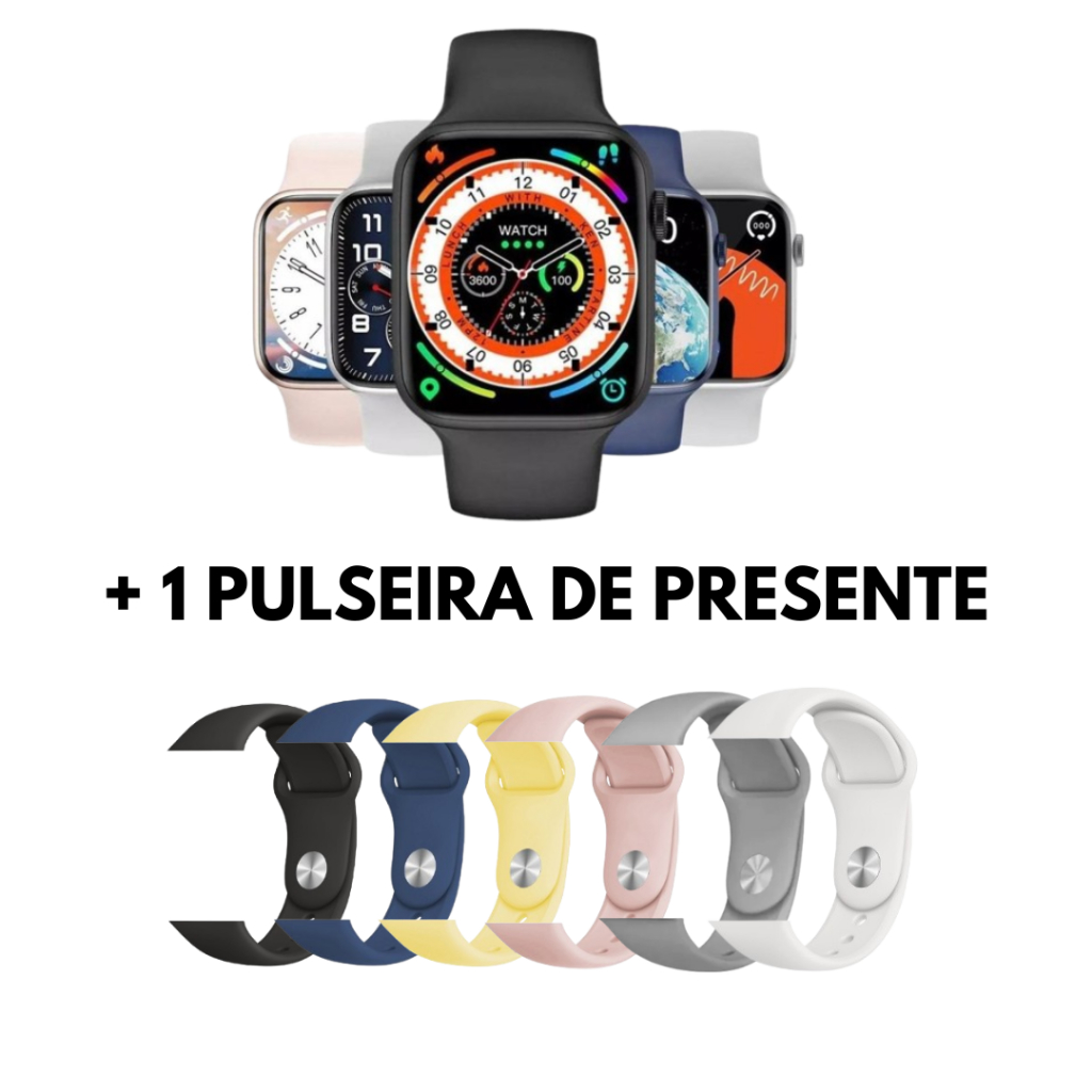 Relógio SmartWatch Inteligente Watch 8 Pro Serie 8 Ultra + 1 Pulseira ...