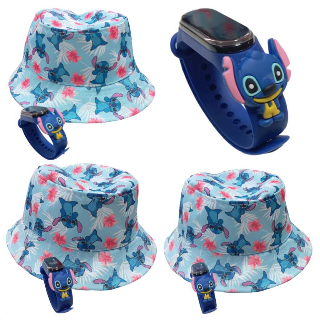 Boné Lilo Stitch Chapéu + Reloginho Digital | Shopee Brasil