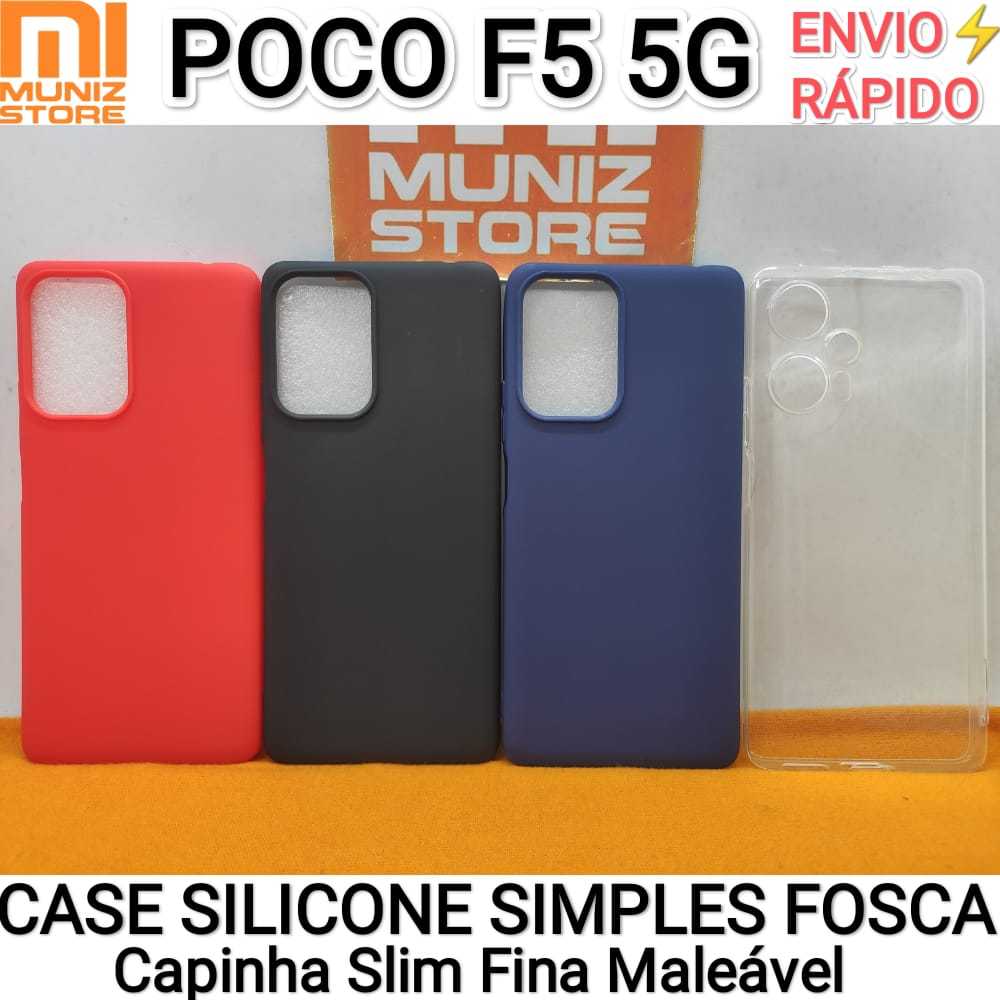 Case Poco F5 5G Xiaomi Capinha Silicone Simples Capa Slim Maleável ...