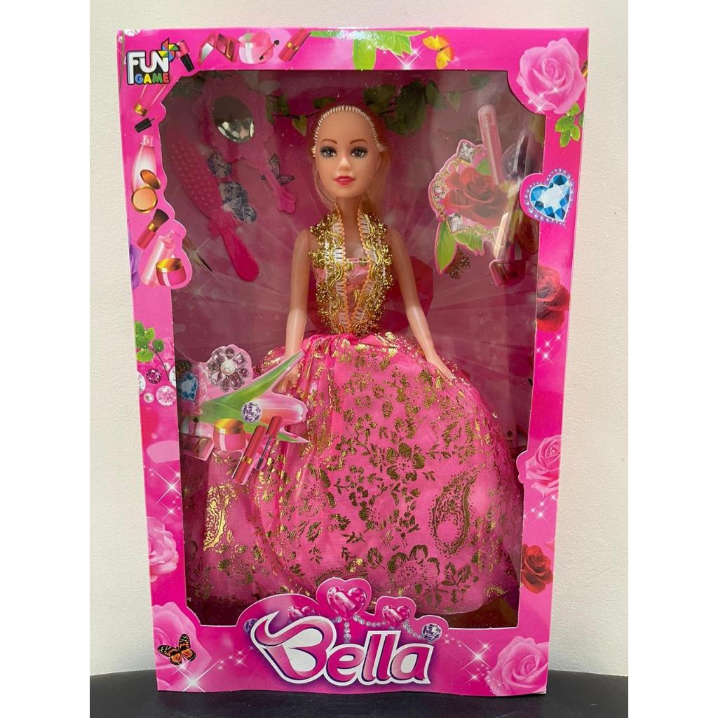 Boneca Bella Fashion Doll 30cm Articulada Moderna Princesa Acessório ...
