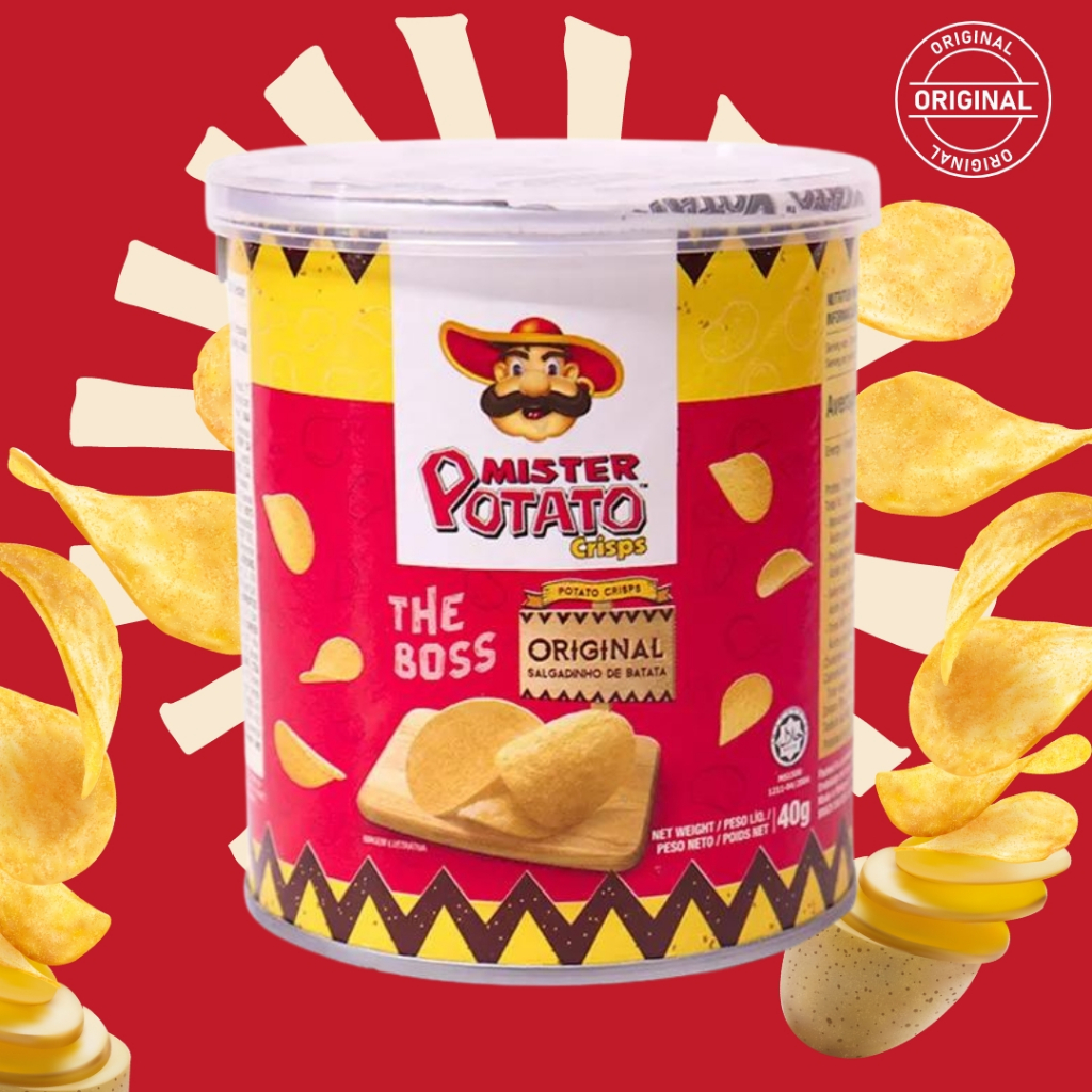 Batata Mister Potato Chips Original Importada 40g - Sabor Original ...