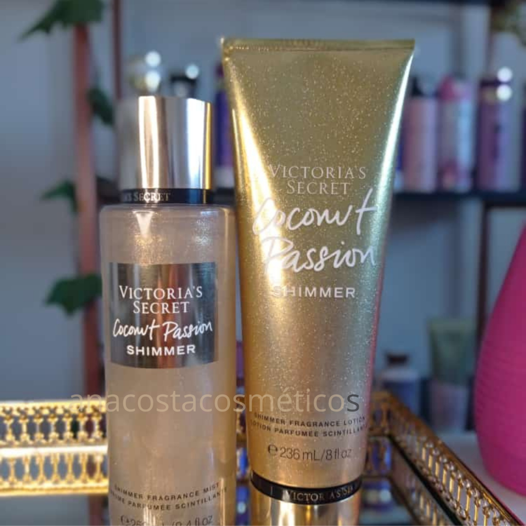 Kit Coconut Passion Shimmer Victoria's secret ORIGINAL | Shopee Brasil