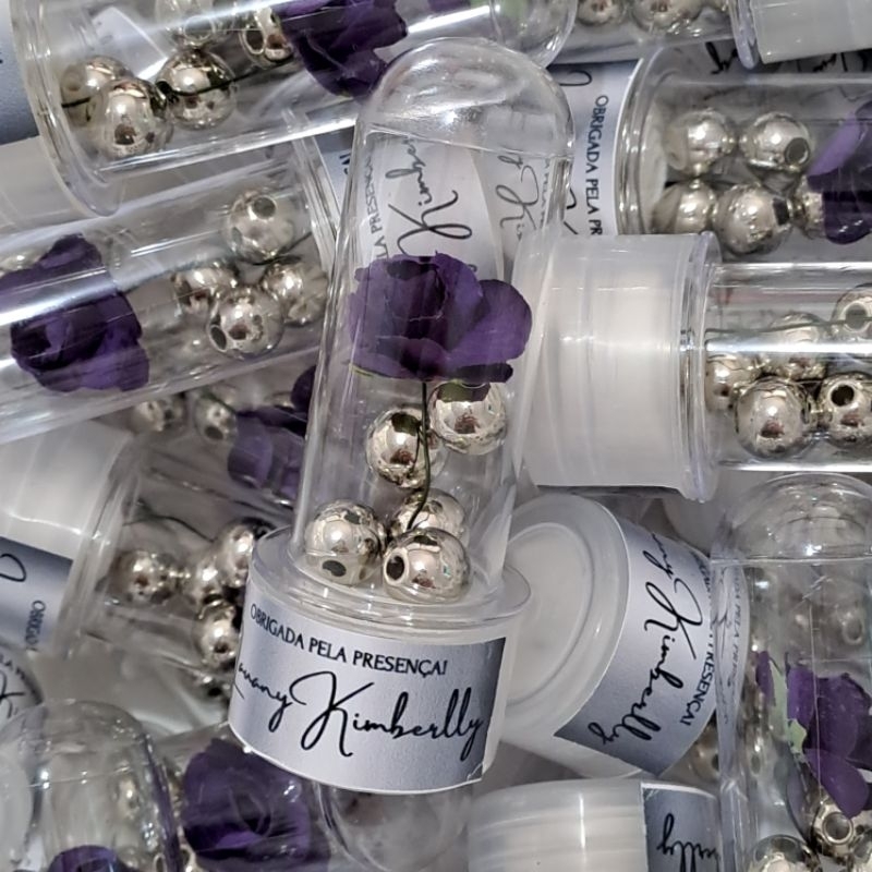 Escolha a quantidade l Lembranças Personalizadas l Roxo l Prata l ...