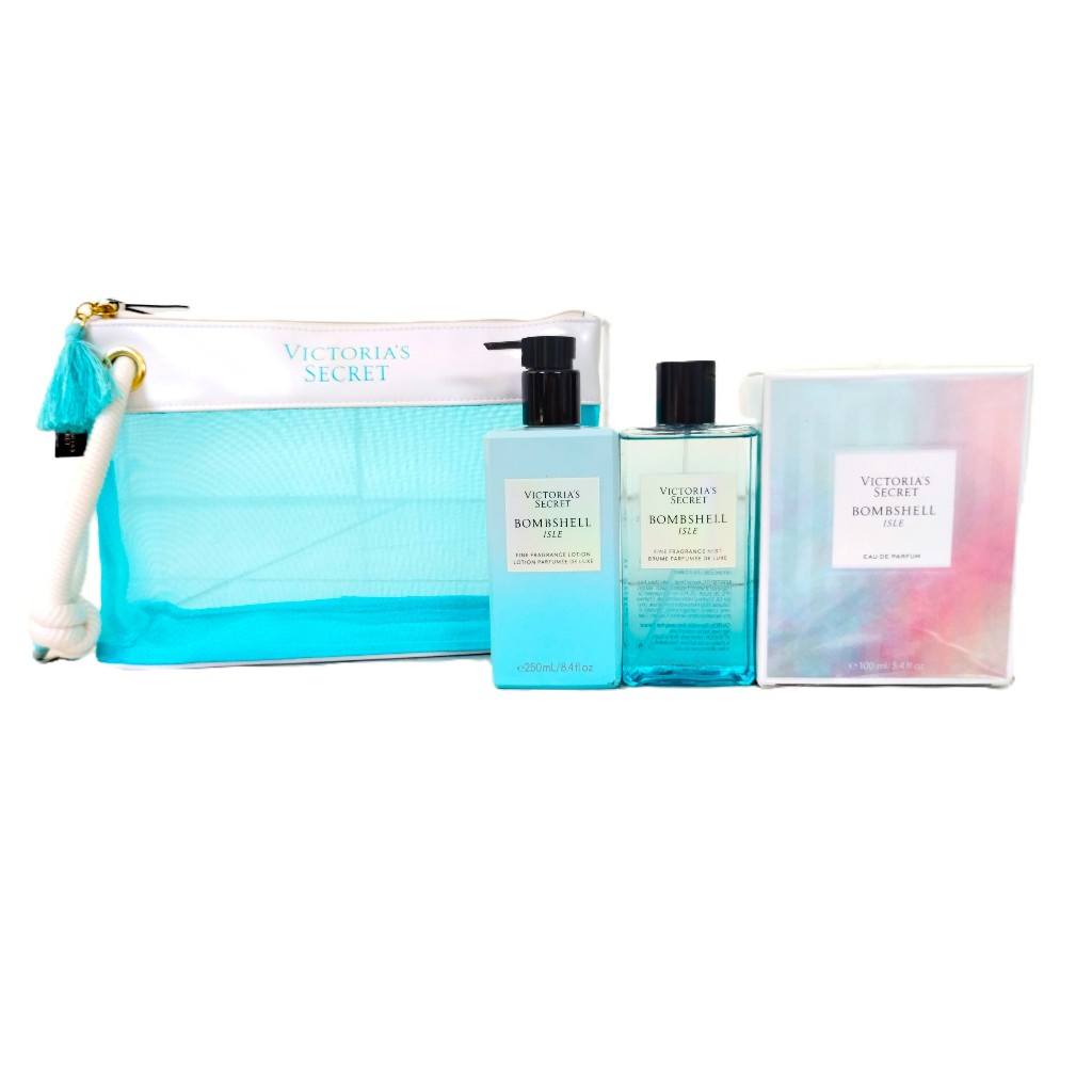 Kit de Perfume Victoria's Secret Bombshell Isle 250ml | Shopee Brasil