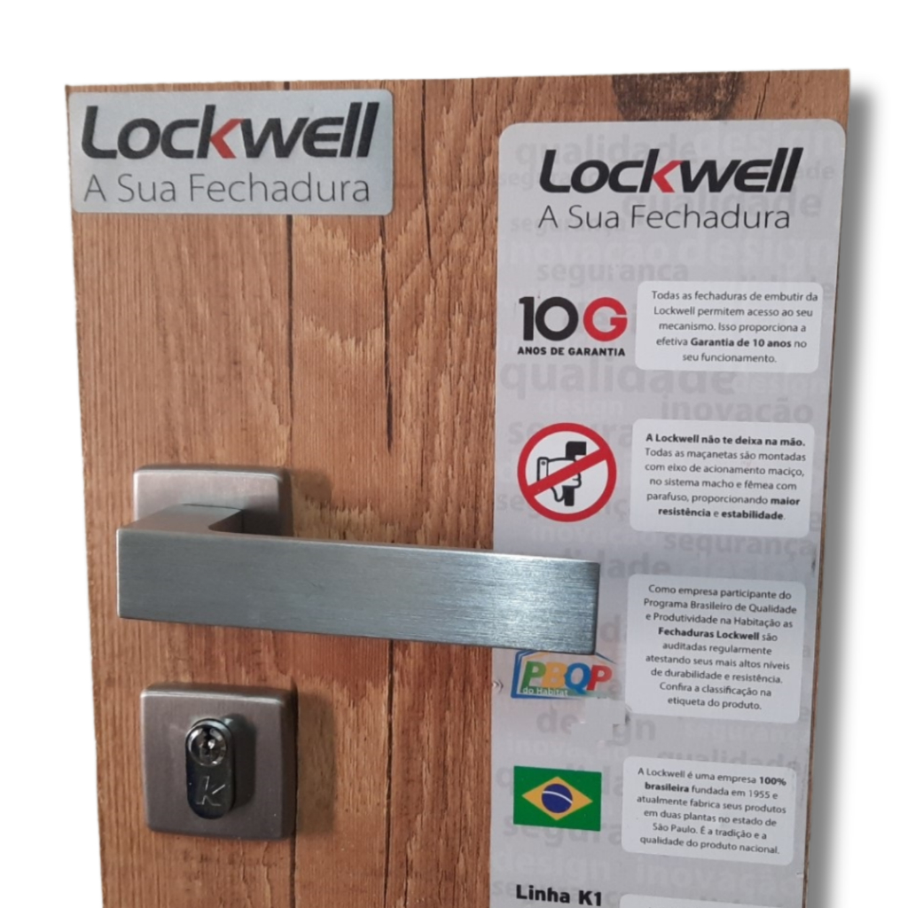 Fechadura Lockwell Set 40mm Externa Escovada | Shopee Brasil