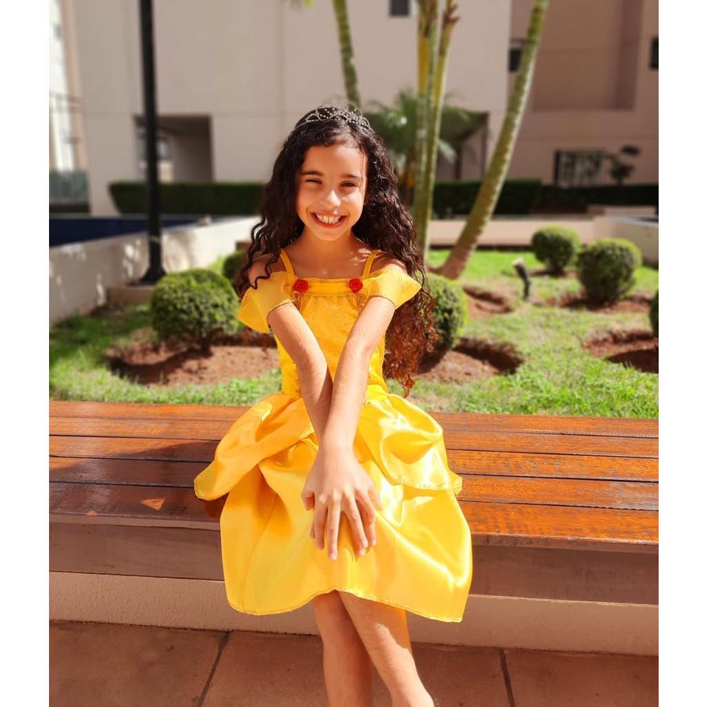 FANTASIA INFANTIL PRINCESA BELLA - MENINAS | Shopee Brasil