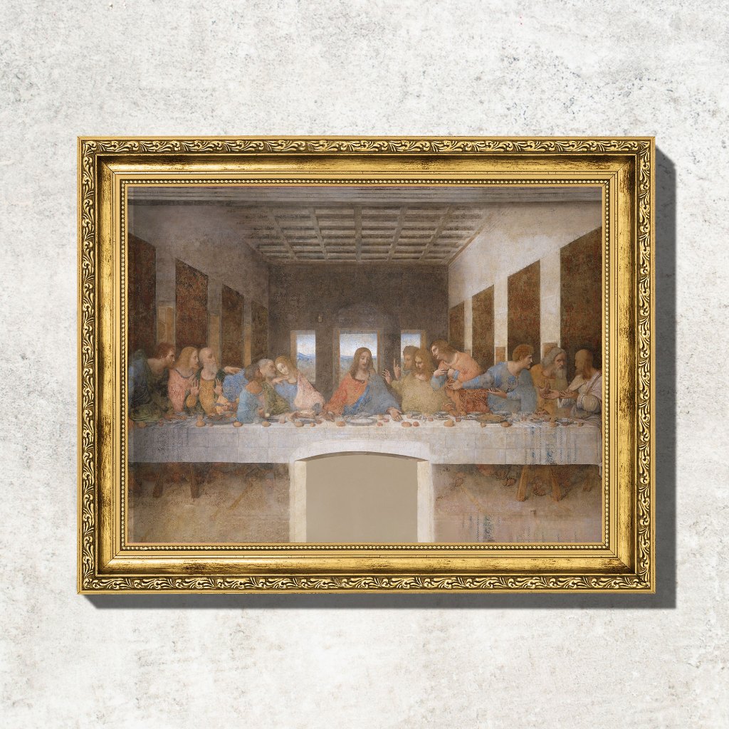 Quadro - A Última Ceia - Leonardo da Vinci - 46x36cm - Moldura em ...