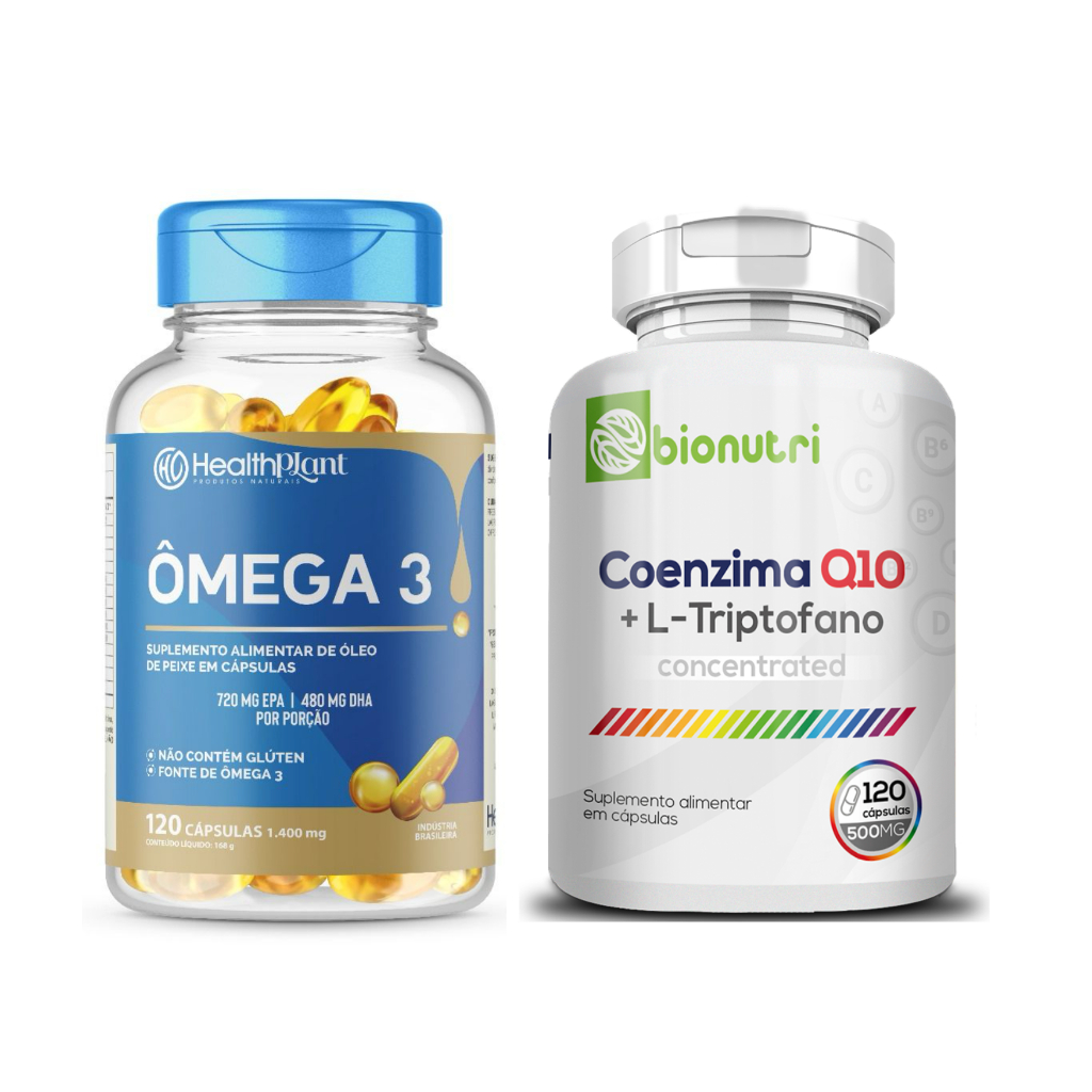 Kit Omega 3 + CoenzimaQ10 120 Caps- Bionutri (Omega 3 HealthPlant ...