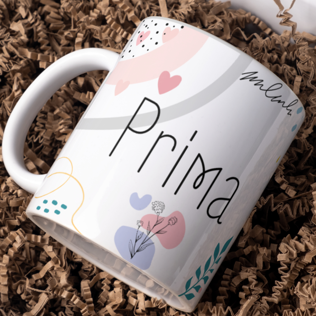 Caneca Personalizada Minimalista Presente Para Melhor Prima | Shopee Brasil