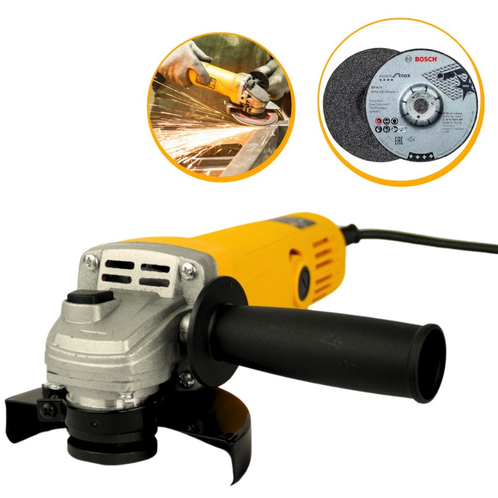 Esmerilhadeira Lixadeira De Mão Angular 900W 115mm Com Acessórios ...