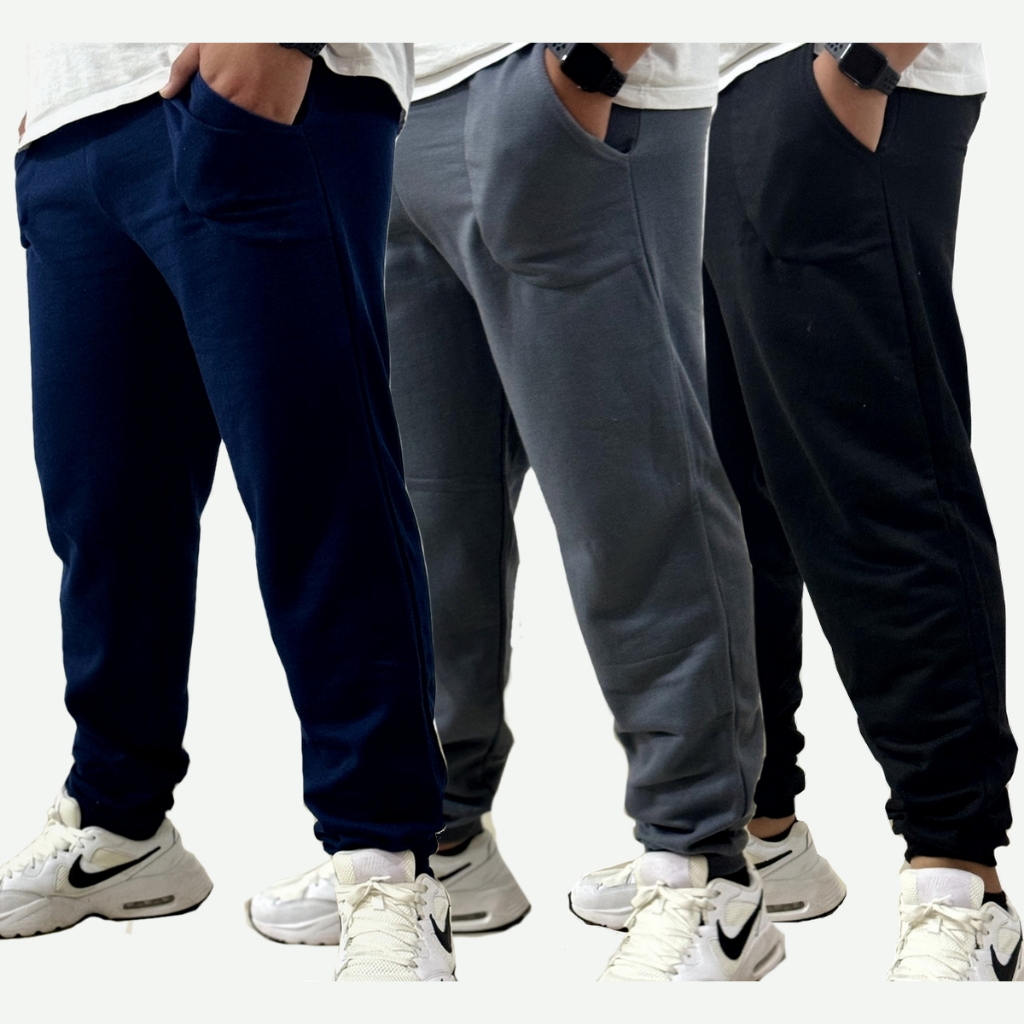 Kit 3 Calça Jogger Masculina Skinny Cargo Com Elástico E Punho No