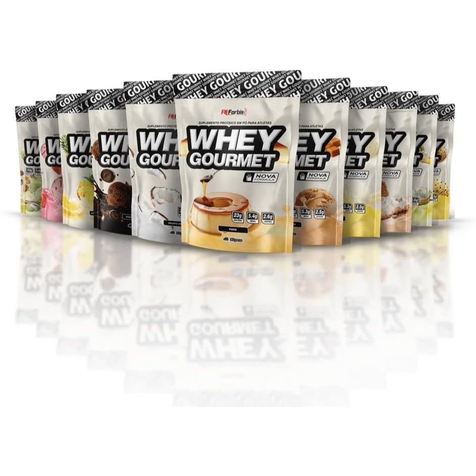Kit 12 Whey Protein Gourmet FN FORBIS 907g Refil Suplemento Proteina Refil | Shopee Brasil