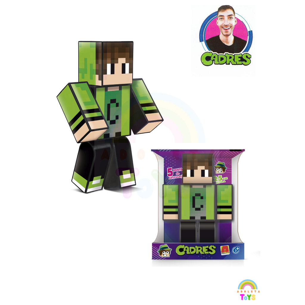 Boneco Cadres Minecraft 25 cm Original Algazarra | Shopee Brasil