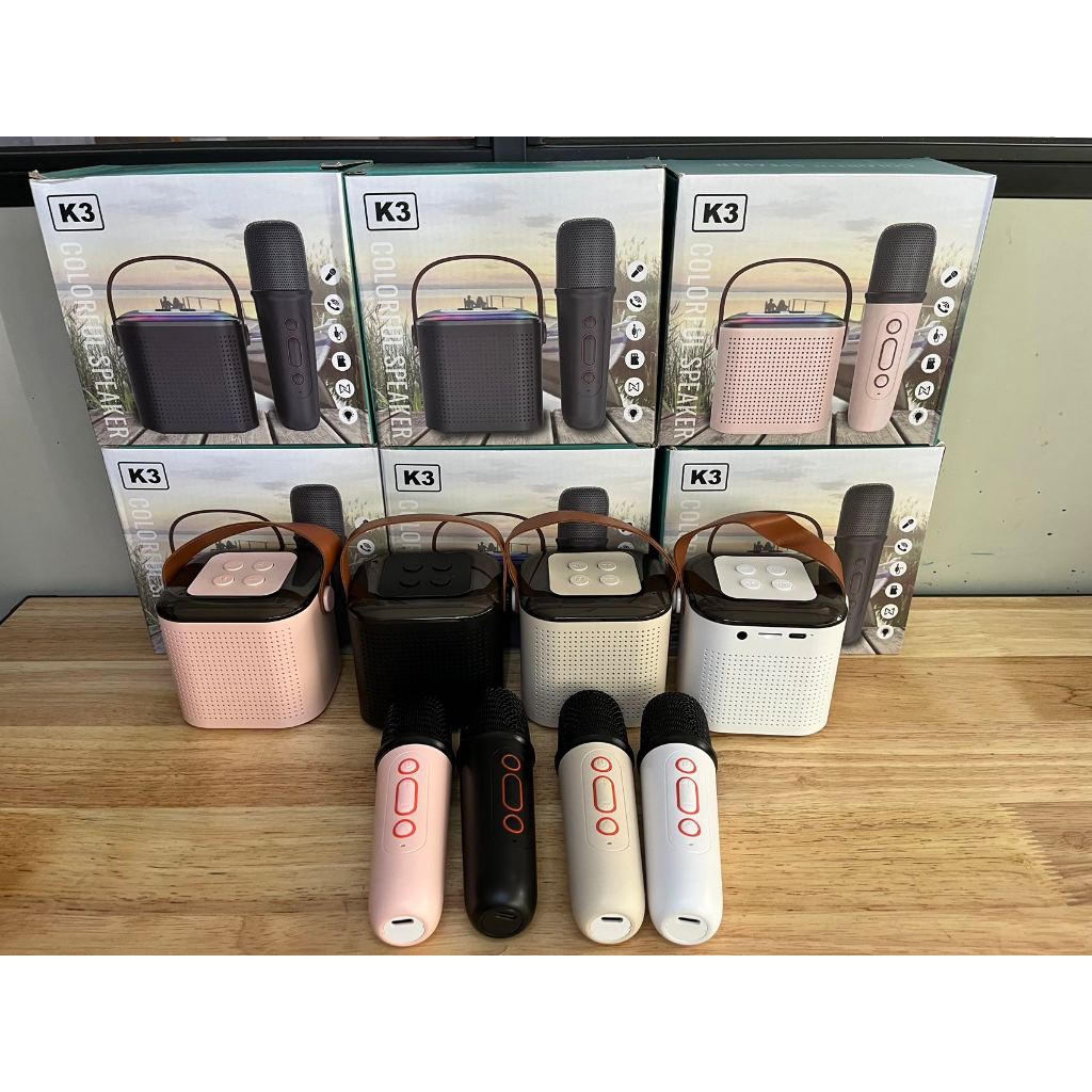 K12 K1 K3 Alto-falante Bluetooth Karaoke com Microfone, Luzes LED e Diversão para Toda a Família ...