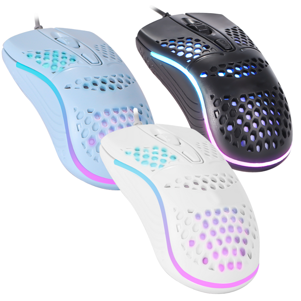 Mouse Gamer Sensor Laser Óptico 1000dpi Led Rgb Colorido Super Leve 4 ...