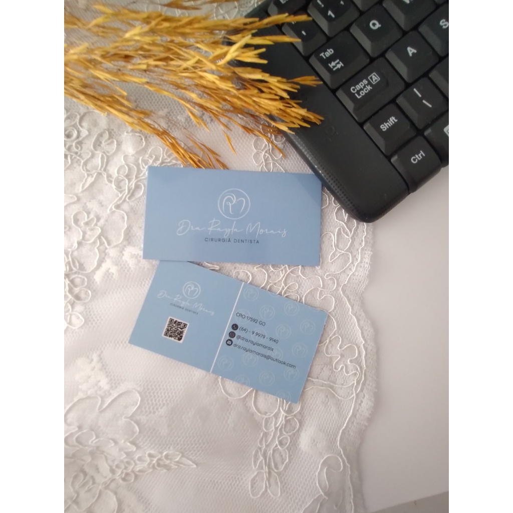 Cartão de Visita papel Couche 250 gramas Verniz Brilho na frente e ...