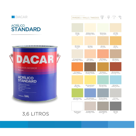 Tinta Dacar Standard parede 3,6l | Shopee Brasil