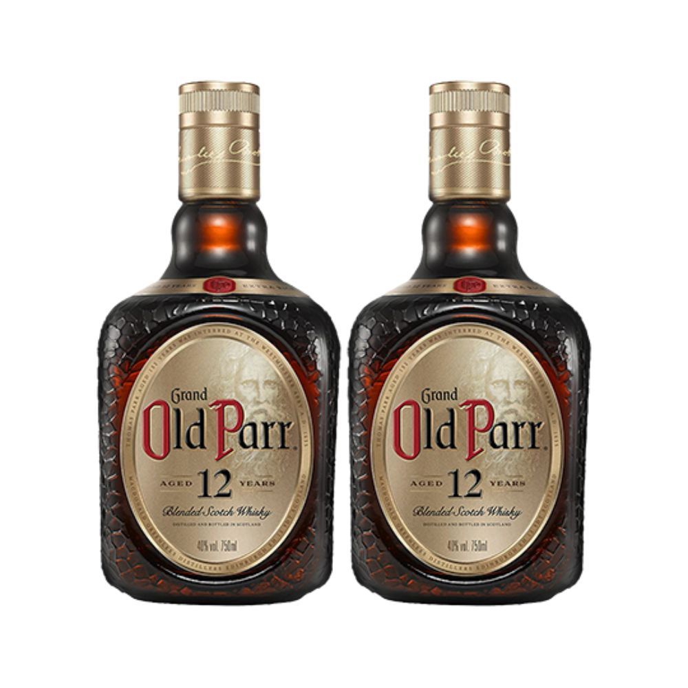 Kit 02 Grand Old Parr Blended Scotch Whisky Escocês 12 anos 750ml | Shopee Brasil