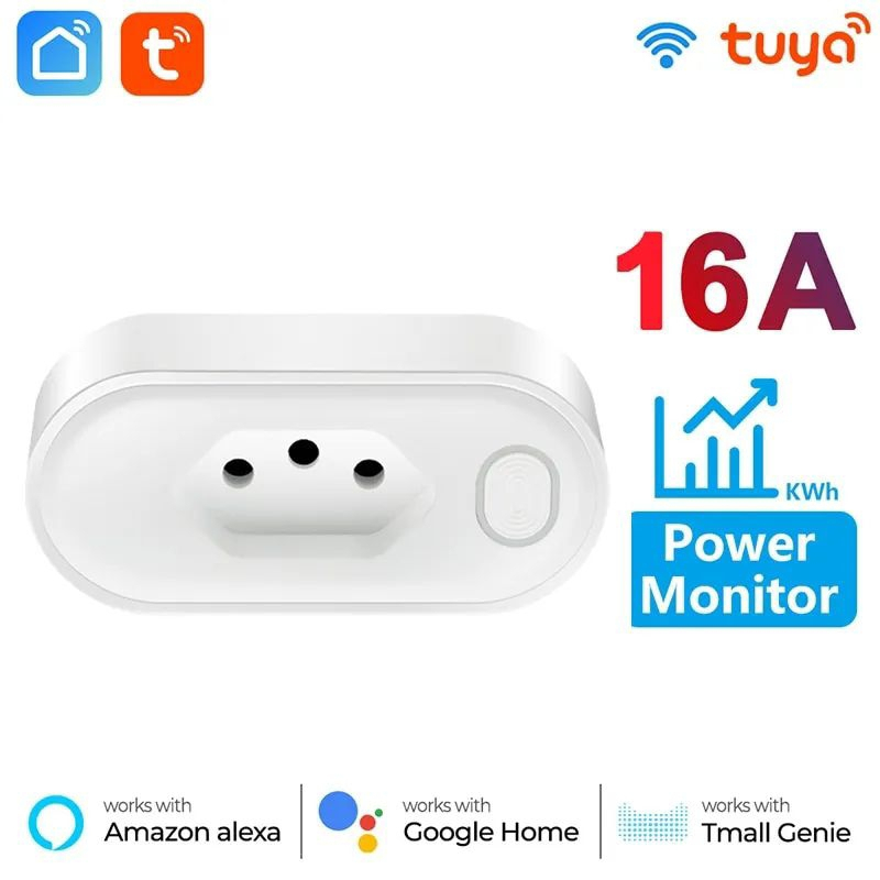 Tomada Tuya Smart Inteligente 16A para Alexa e Google Home - Pronta ...