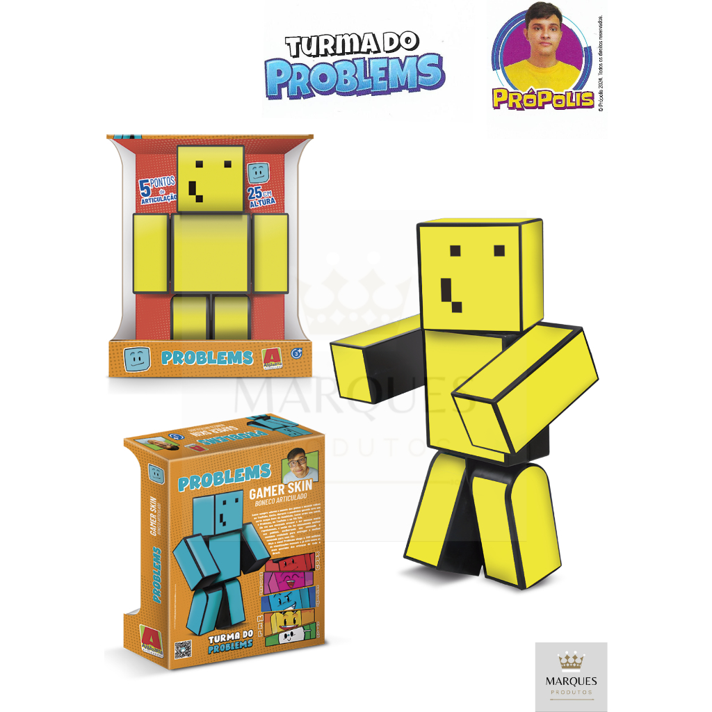 Boneco Propolis 25 cm Minecraft Turma do Problems Original | Shopee Brasil