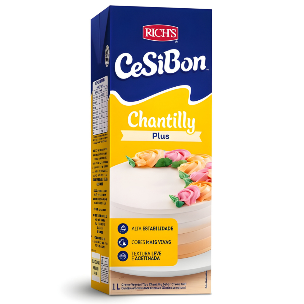 Creme Chantilly Cesibon Plus 1 Litro Original - Richs | Shopee Brasil
