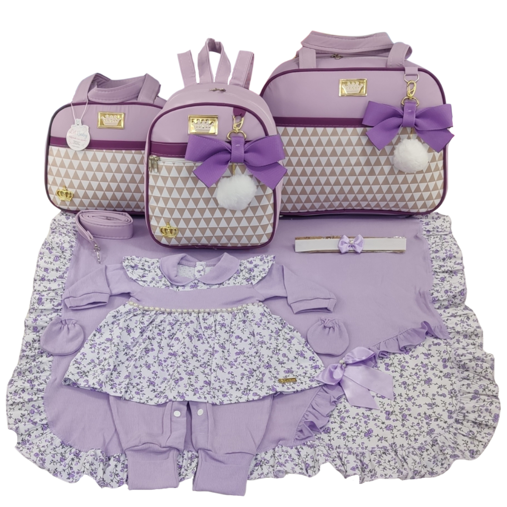 Kit Bolsa Maternidade Menina Varias Cores Luxo + Saida Maternidade Kit ...