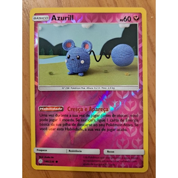 Card Pokémon Azurill Reverse Foil Original e Nova | Shopee Brasil