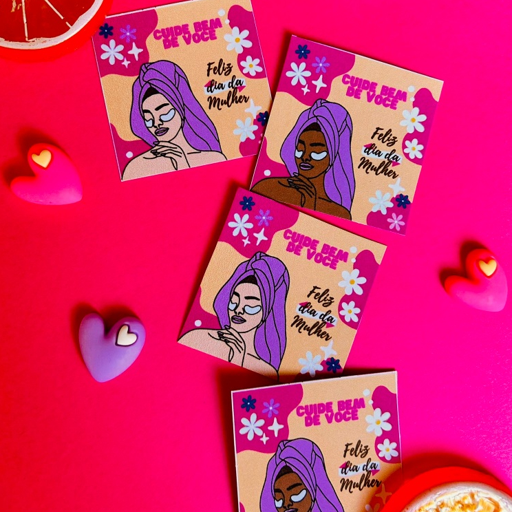 Tags Mimo Feliz Dia da Mulher 5x5cm Mini Cartão mimo para presentear ...