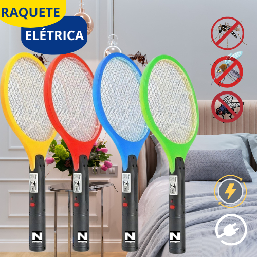 Raquete Elétrica Mata Mosquito Dengue Pernilongo Borrachudo Mosca ...