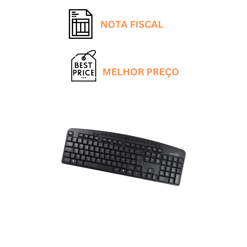 Teclado Usb Para notebook e computador Teclado Usb Multimidia Mymax ...