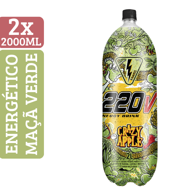 Energético 220V Crazy Apple 2L (2un) | Shopee Brasil